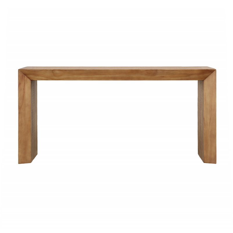 Dovetail Furniture Sonya 65" Wide Solid Reclaimed Pine Console Table, Natural | Perigold